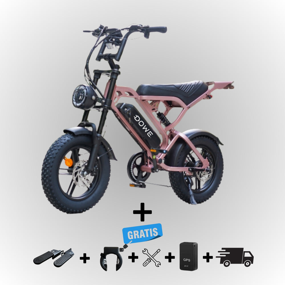 Dowe V20 Pro Mini Fatbike - Rose | Compacte Elektrische Fatbike 250W