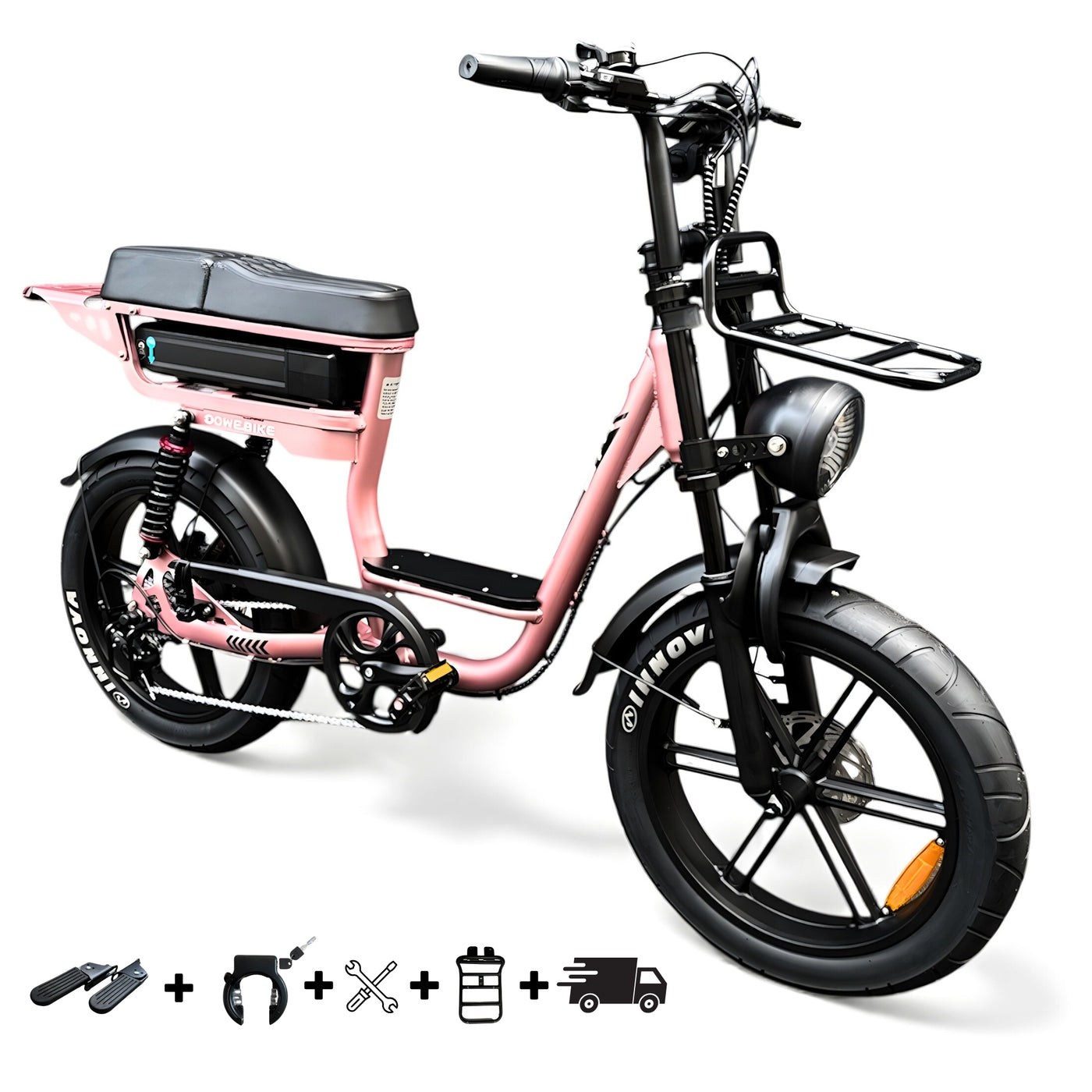 Elektrische Fatbike 250W Dowe C28 | Lage Instap Urban Fatbike